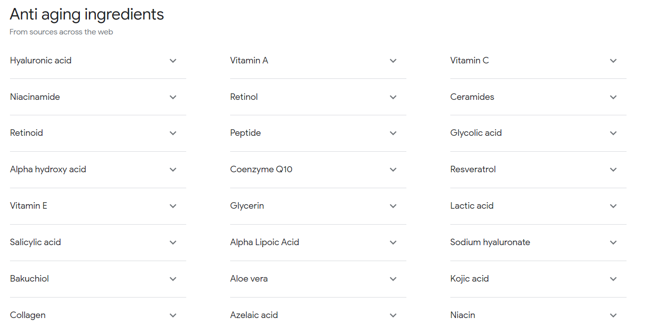 List of Anti Aging skincare Ingredients & Home Remedy - MyMedicPlus