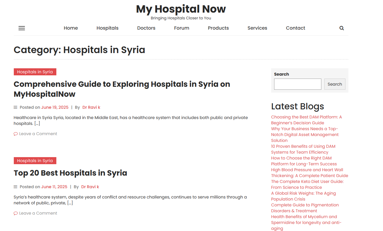 The Ultimate Guide to Hospitals in Syria: Navigating Healthcare Access with MyHospitalnow ...