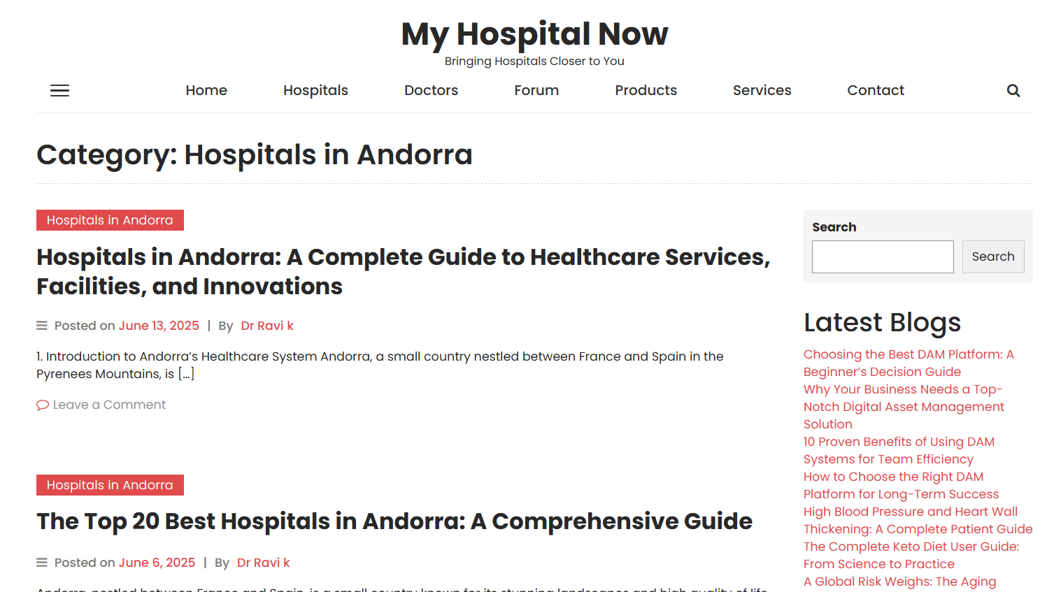 Find the Best Hospitals in Andorra with MyHospitalNow - MyMedicPlus