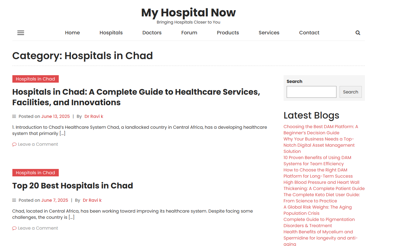 Find the Best Hospitals in Chad with MyHospitalNow - MyMedicPlus