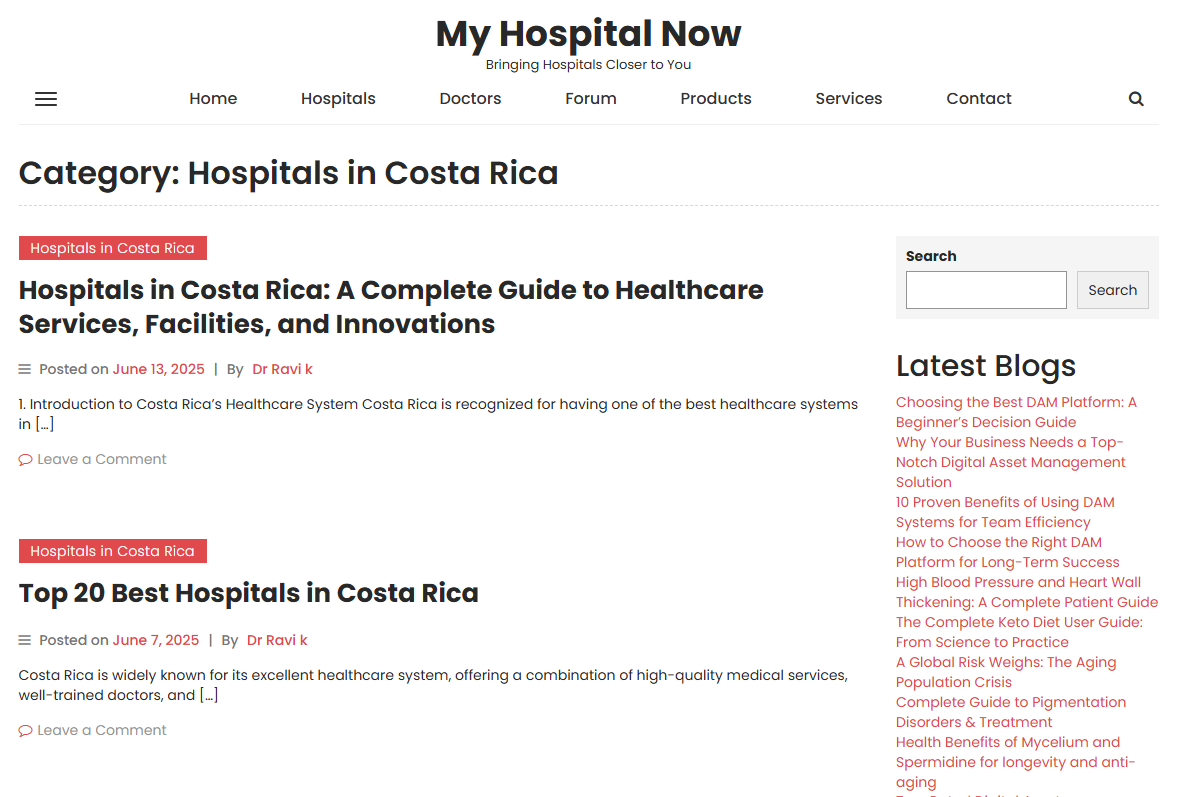 Find the Best Hospitals in Costa Rica with MyHospitalNow - MyMedicPlus