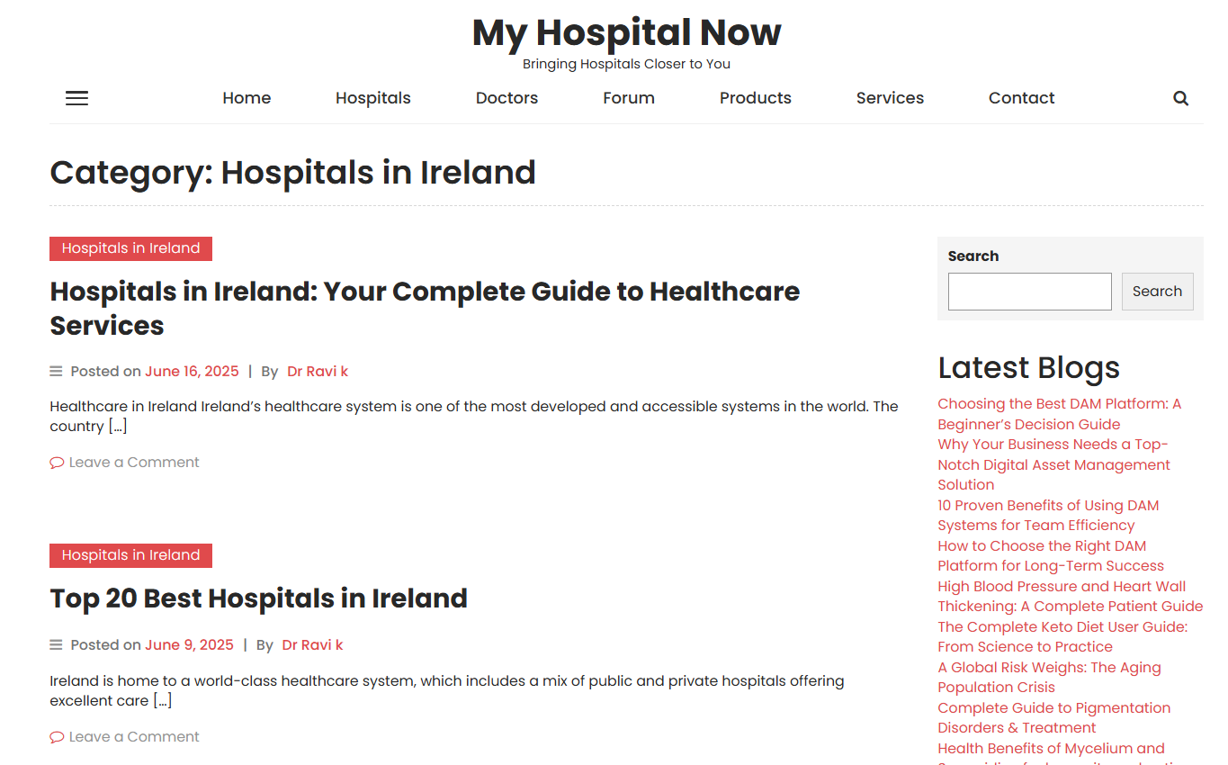 Discover the Best Hospitals in Ireland with MyHospitalnow - MyMedicPlus