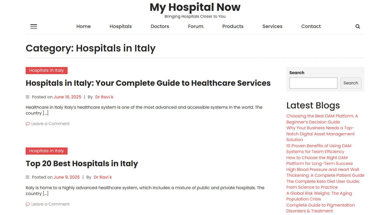 Discover the Best Hospitals in Italy with MyHospitalnow - MyMedicPlus