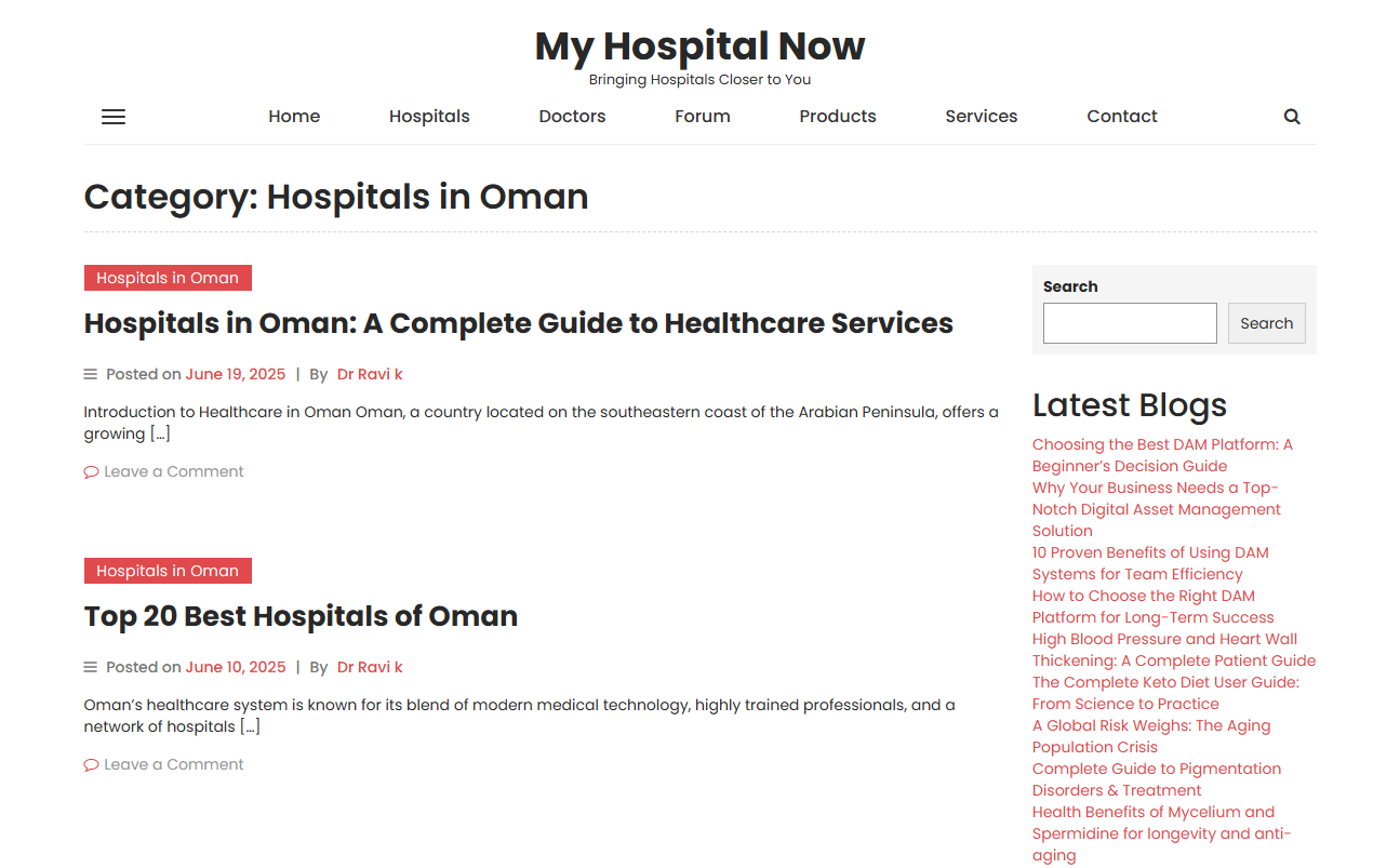 Top 20 Best Hospitals of Oman - MyMedicPlus