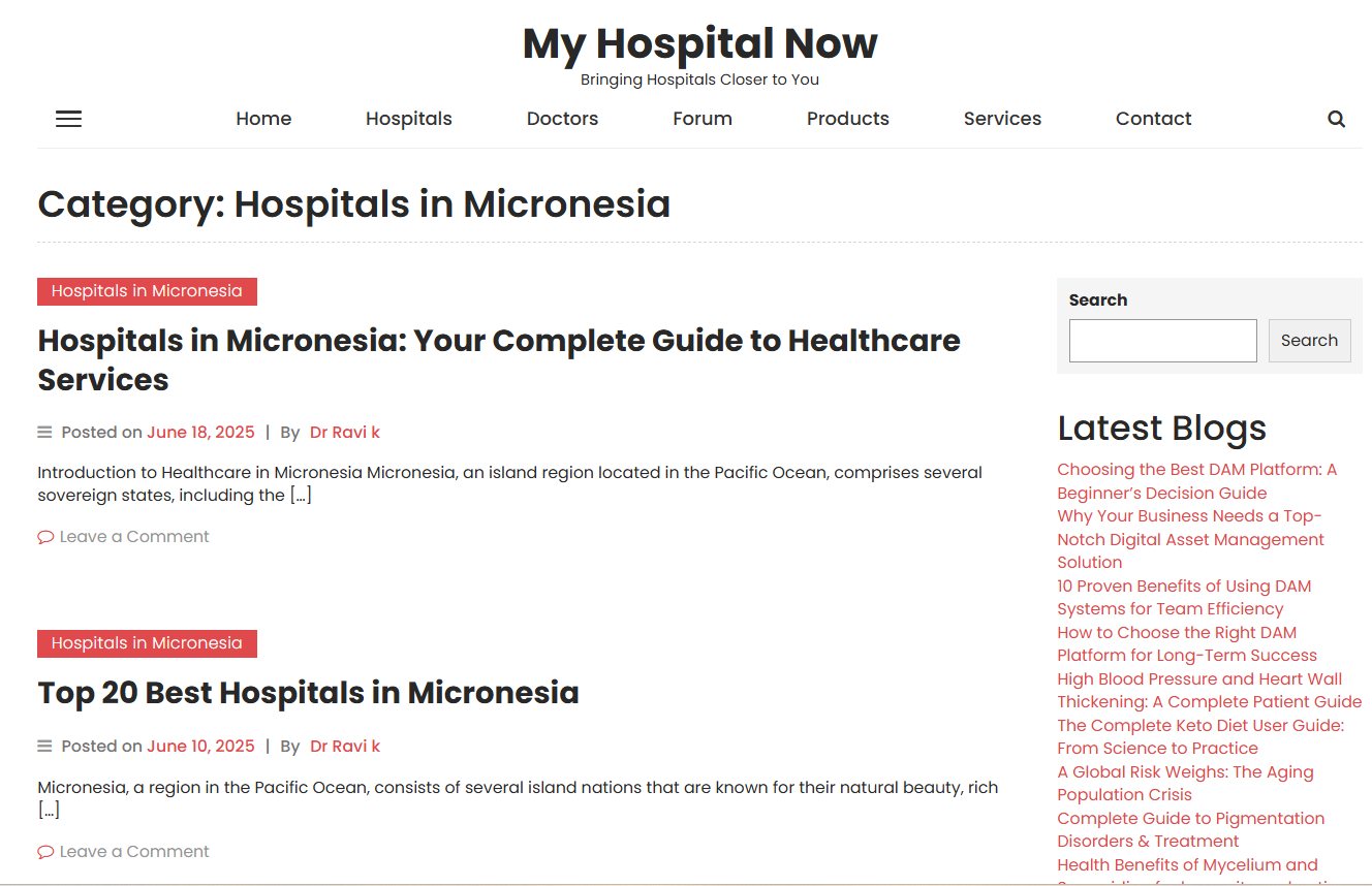 Finding the Best Hospitals in Micronesia Islands with MyHospitalnow ...