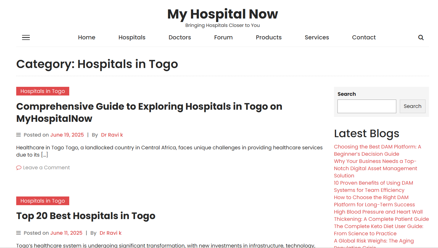 Find the Best Hospitals in Togo with MyHospitalnow - MyMedicPlus