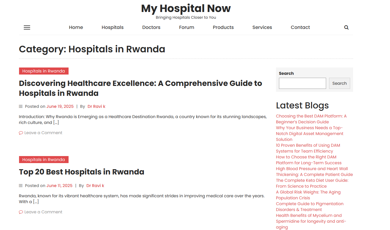 Top 20 Best Hospitals of Rwanda - MyMedicPlus