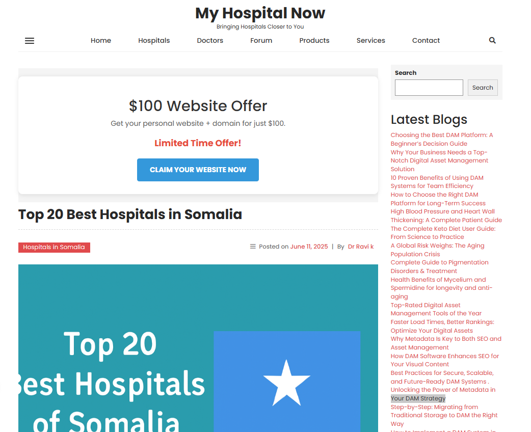 Top 20 Best Hospitals of Somalia - MyMedicPlus