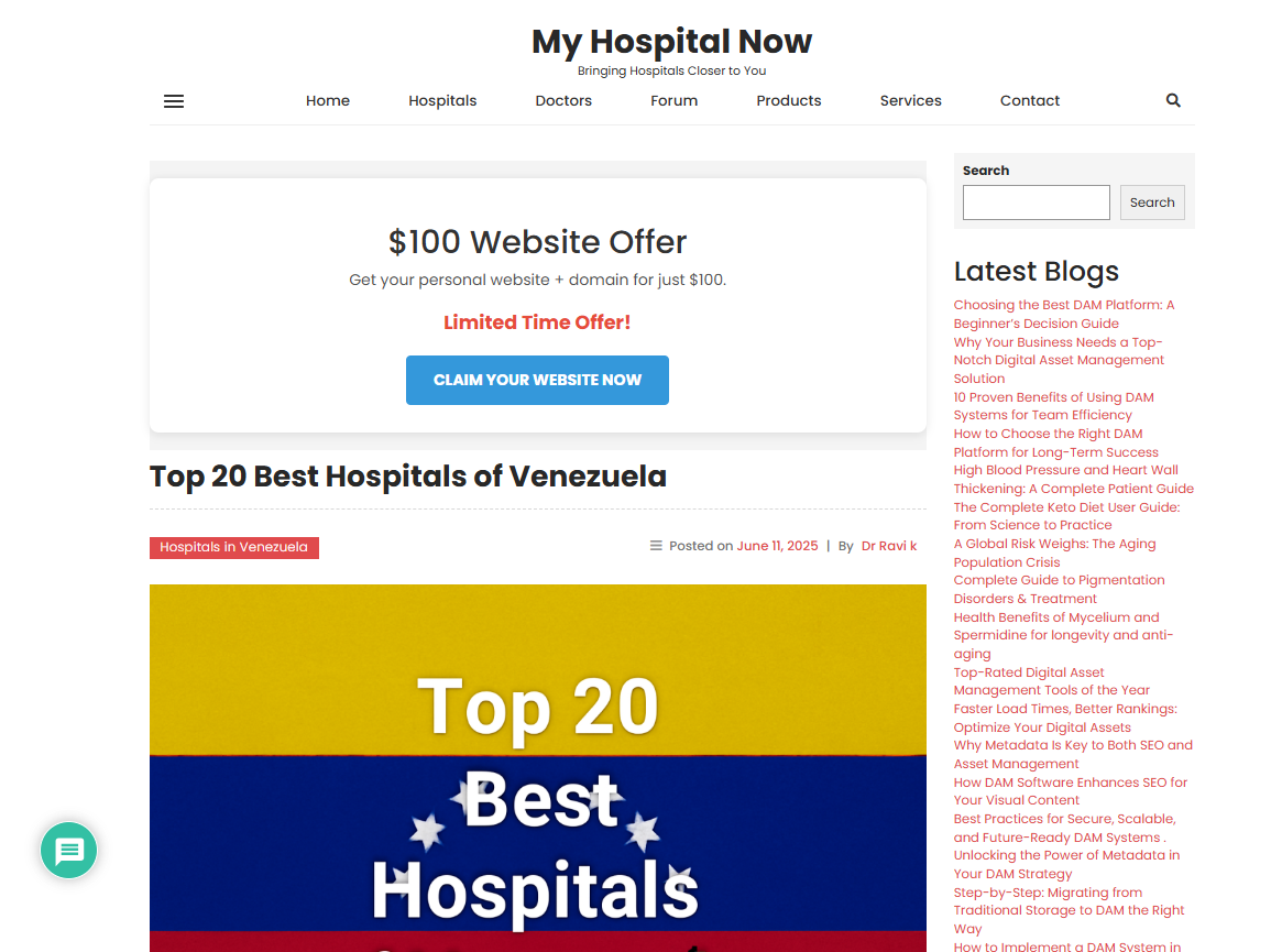 Top 20 Best Hospitals of Venezuela - MyMedicPlus