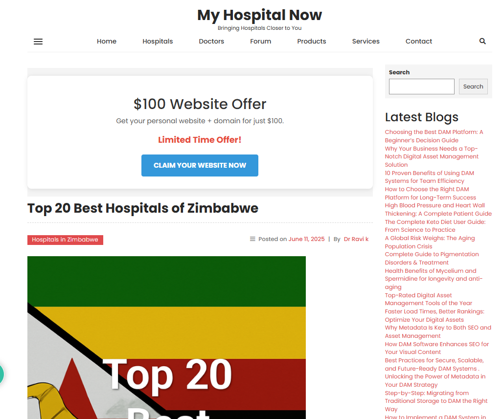 Top 20 Best Hospitals of Zimbabwe - MyMedicPlus